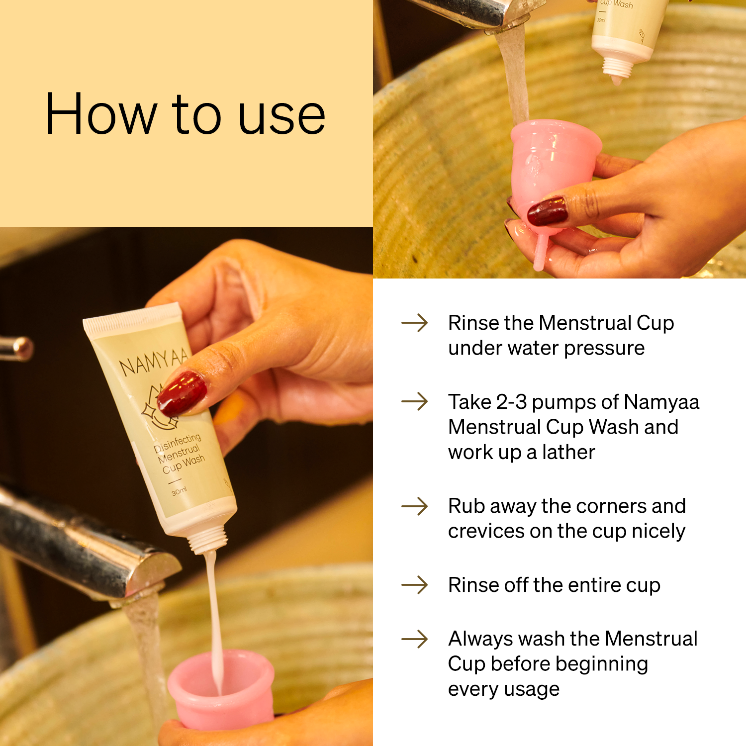 Namyaa Disinfecting Menstrual Cup Wash – Namyaa Skincare